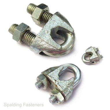 Metric Zinc Plated Steel Wire Rope Clamps - Spalding Fasteners