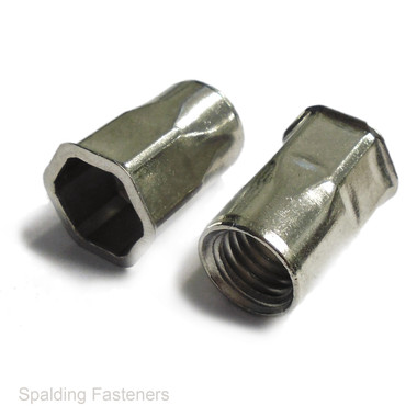 Metric A2 Stainless Steel Half Hex Reduced Head Riv Nuts - Spalding ...
