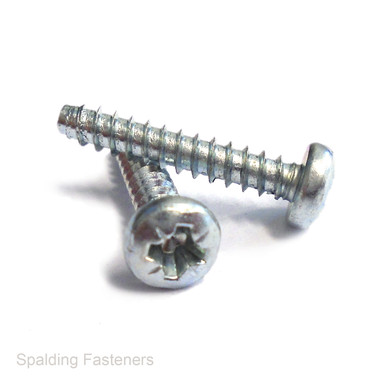 No.6 None Pointed B Type Pan Pozi BZP Self Tapping Screws - Spalding ...