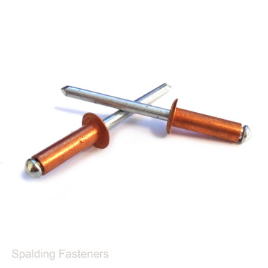 4.8mm Metric Copper Steel Standard Pop Rivets - Spalding Fasteners