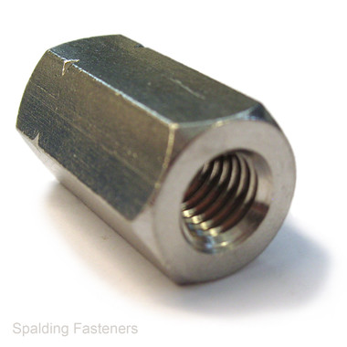 Metric Hexagon Zinc Plated Steel Threaded Bar Connectors - Spalding ...