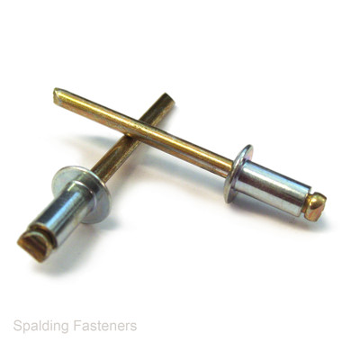 3.0mm Steel / Steel Heavy Duty Dome Head Pop Rivets - Spalding Fasteners