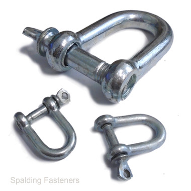 Dee Shackles Imperial D Shackle Galvanised Steel Bright Zinc Plated ...