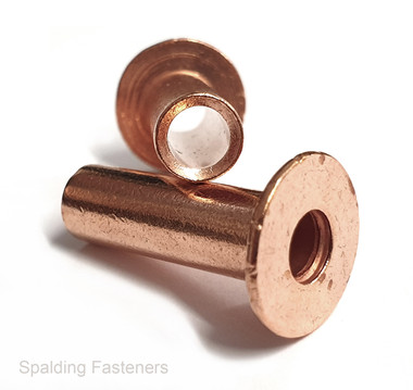 COPPER TUBULAR RIVETS FOR BRAKE LININGS AND CLUTCH LININGS DIN 7338C ...