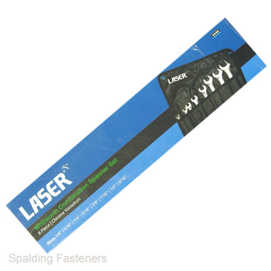 Laser Combination Whitworth Spanner Set - 8 Piece - Spalding Fasteners