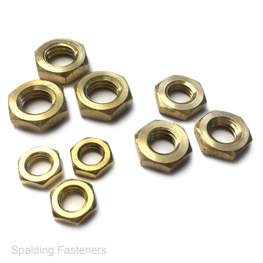 Metric Brass Half / Lock Nuts - Spalding Fasteners