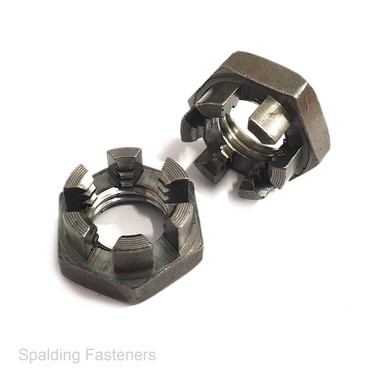 DIN979 Thin Type Metric Castle Nuts Class 4 Steel - Spalding Fasteners