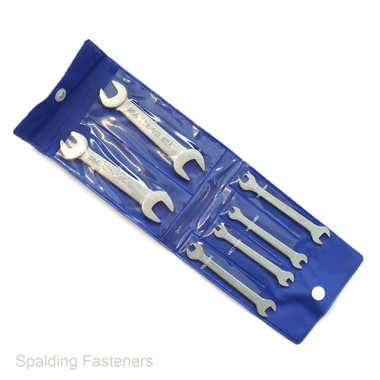 Toolzone 6 Piece BA Open Ended Midget Spanner Set - Spalding Fasteners