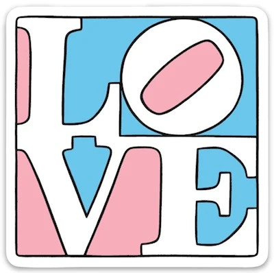 trans love sticker