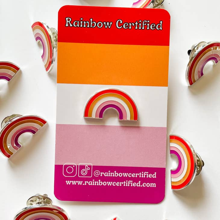 Lesbian Rainbow Pride Flag Pin