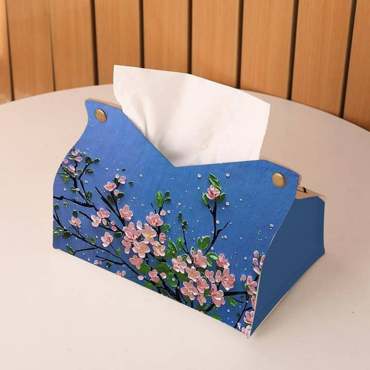 Tissue Box Cover Dark Blue