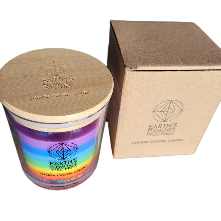 Candle Chakra 7 crystals