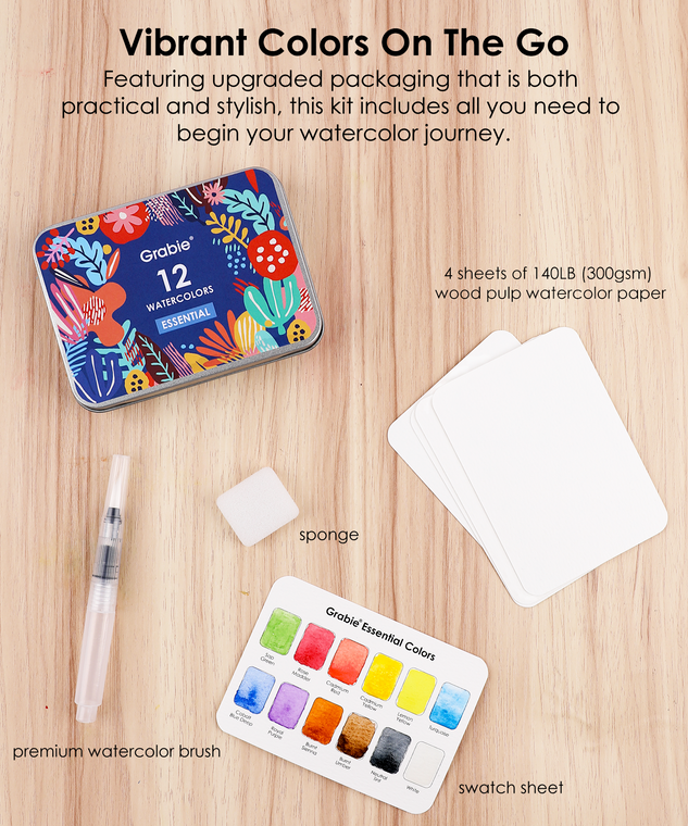 Watercolor Essentials Colors Pocket Set