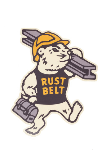 Rust Belt Worker Groundhog Sticker