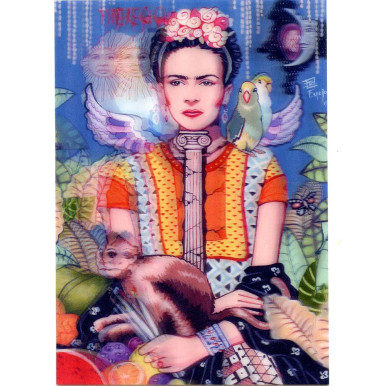 Frida Kahlo 3D Lenticular Postcard