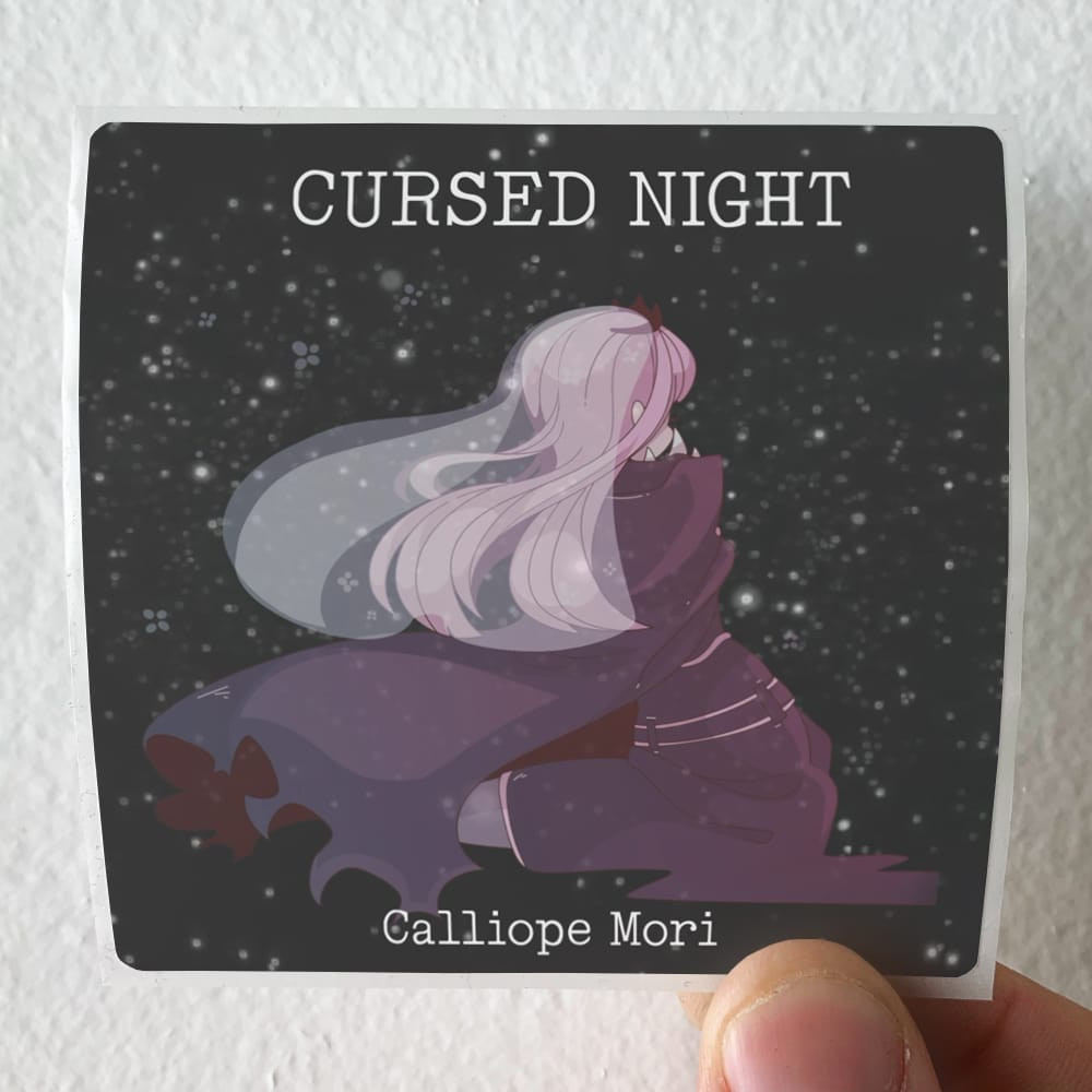 Calliope Mori Cursed Night Album Cover Sticker