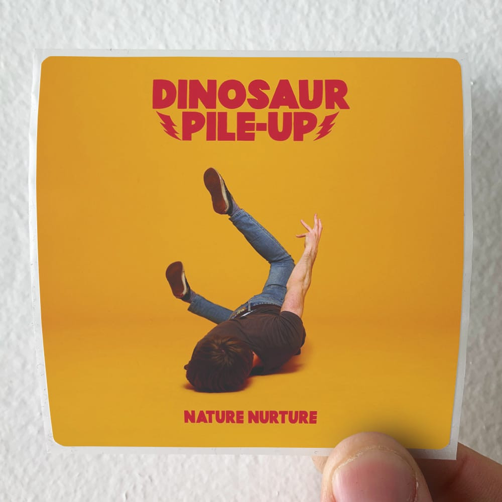 Dinosaur Pile-Up Nature Nurture Album Cover Sticker