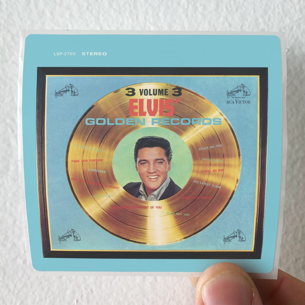 Elvis Presley Elvis Golden Records Volume 3 1 Album Cover Sticker