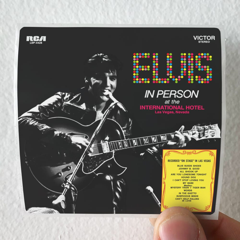 Elvis Presley In Person Album Cover Sticker