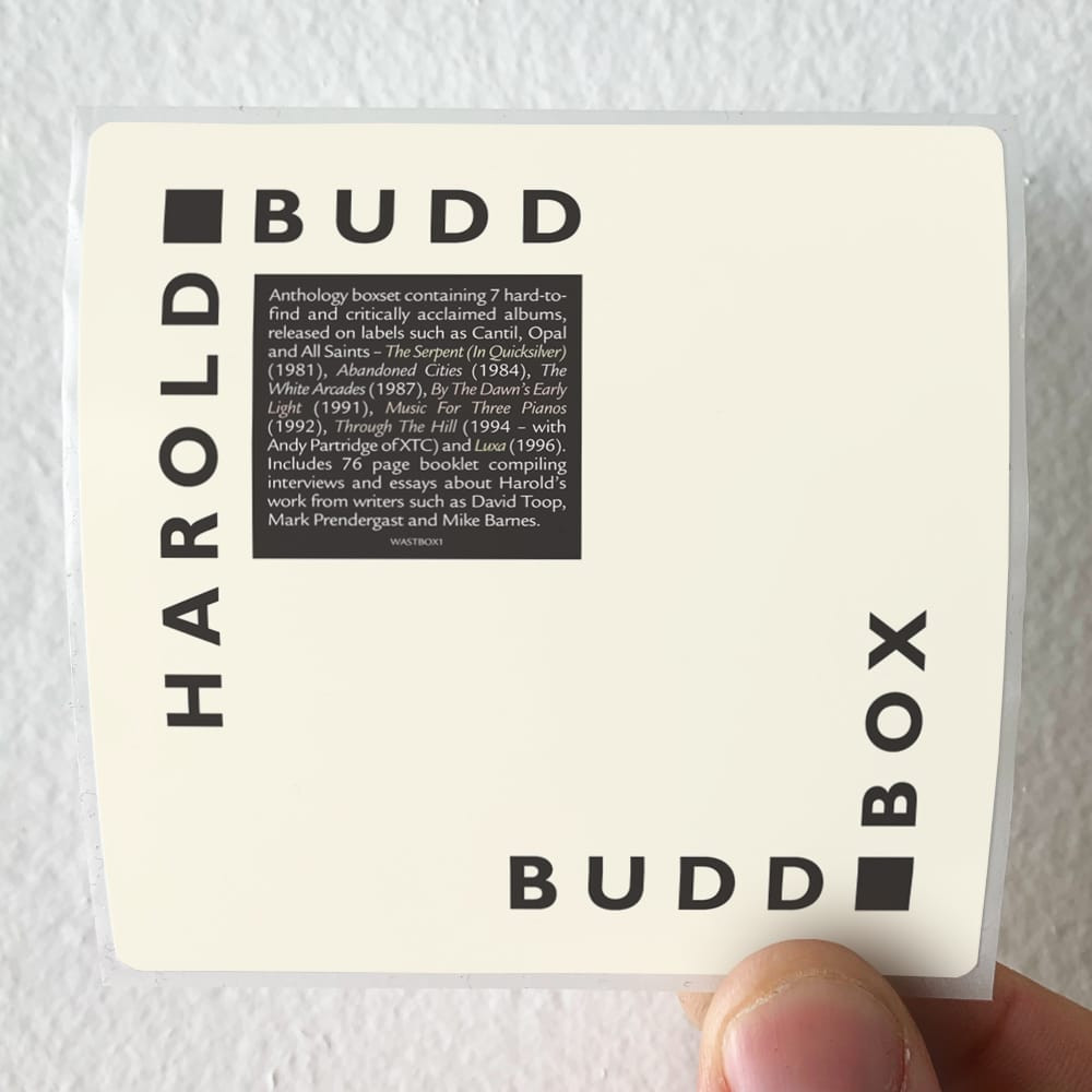 Harold Budd Budd Box Album Cover Sticker