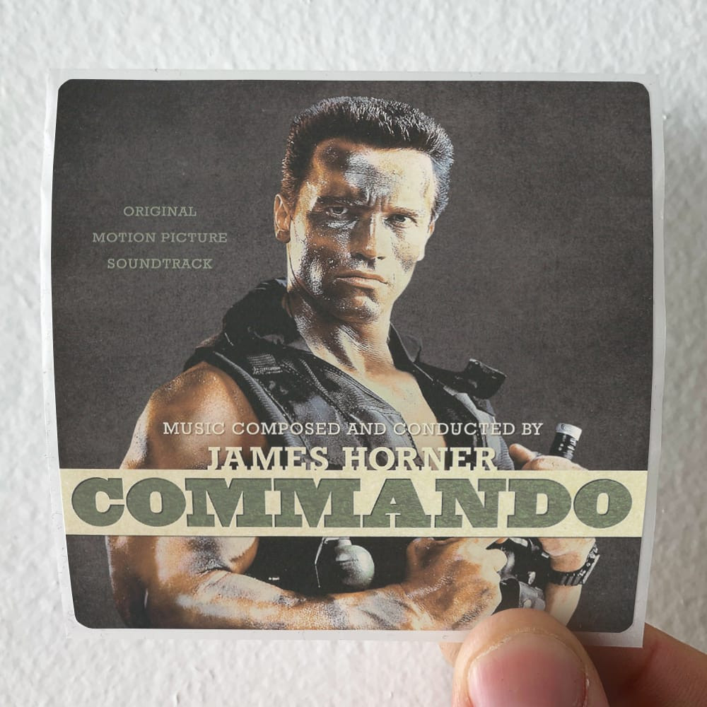 James Horner Commando Album Cover Sticker