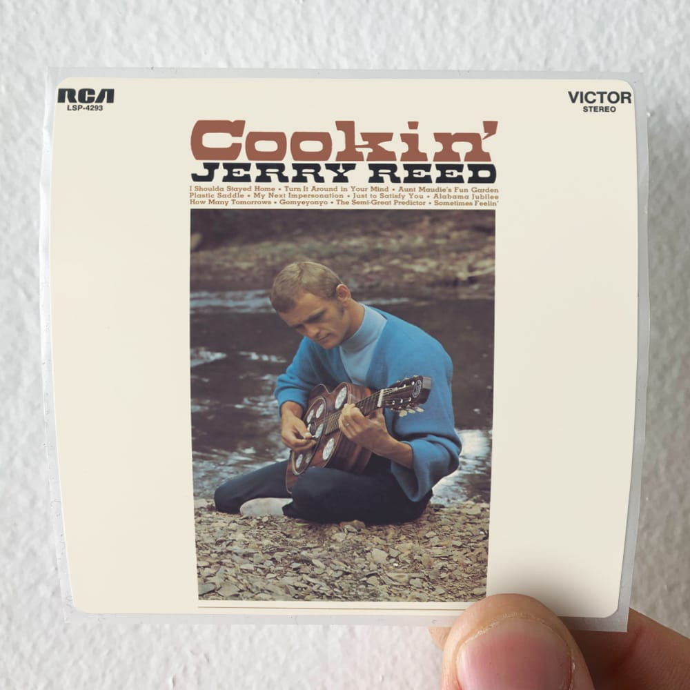 Jerry Reed Cookin Album Cover Sticker