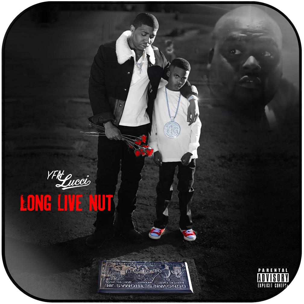 YFN Lucci Long Live Nut Album Cover Sticker
