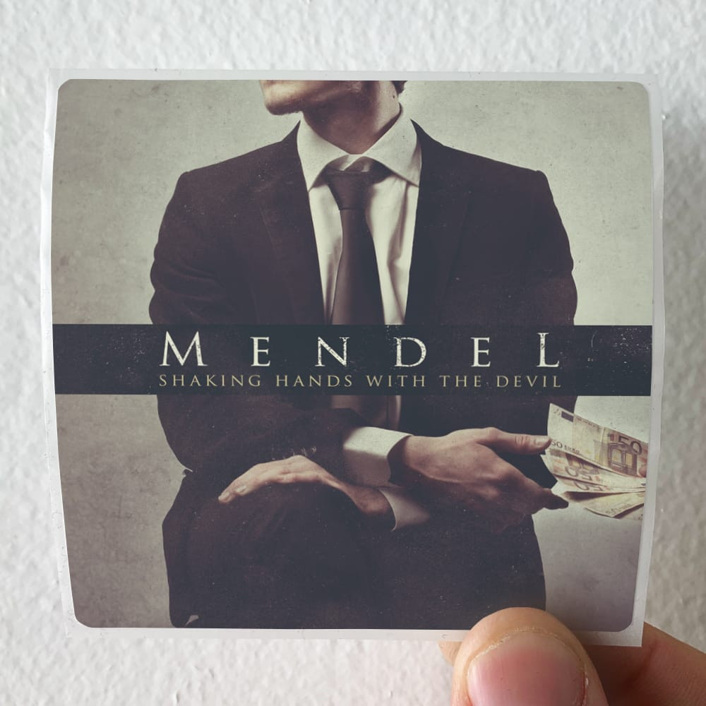 Mendel Shaking Hands With The Devil Album Cover Sticker