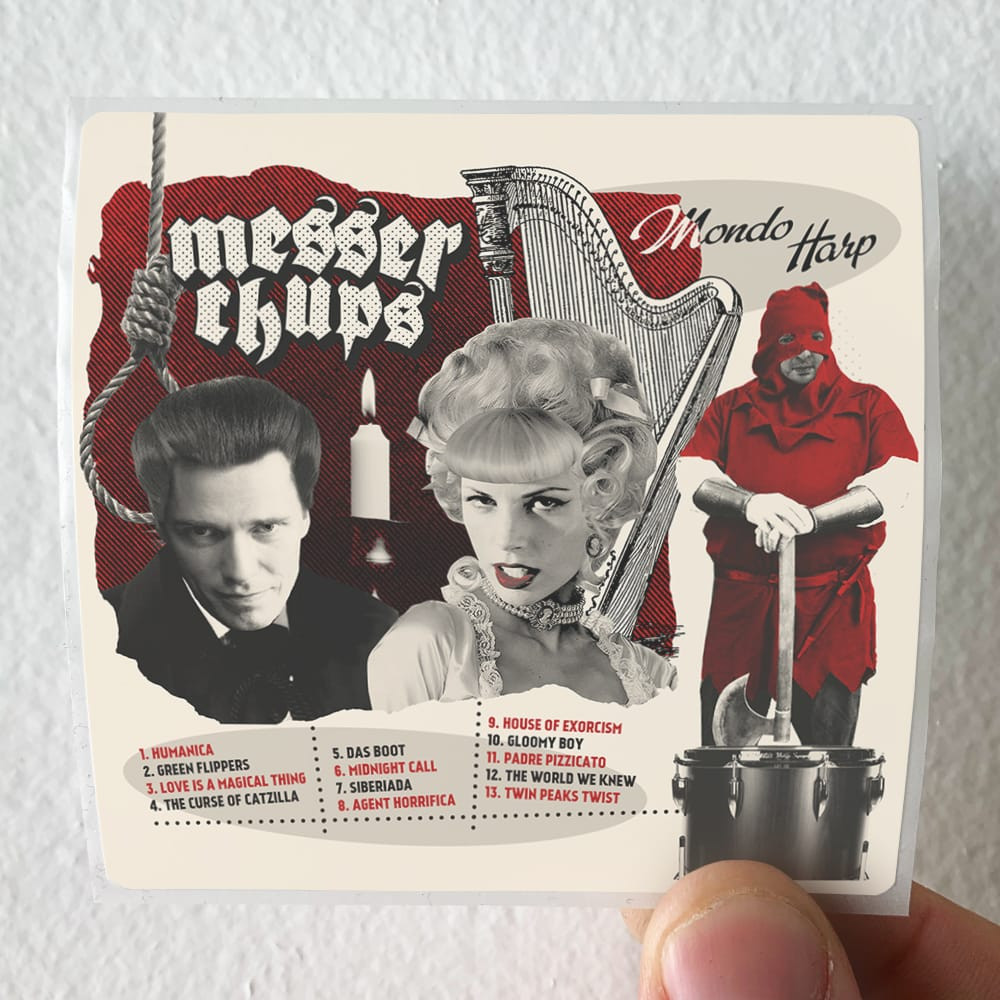 Messer Chups Mondo Harp Album Cover Sticker