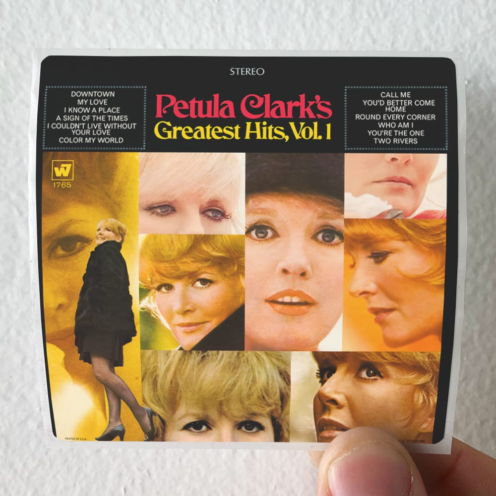 Petula Clark Petula Clarks Greatest Hits Vol 1 Album Cover Sticker