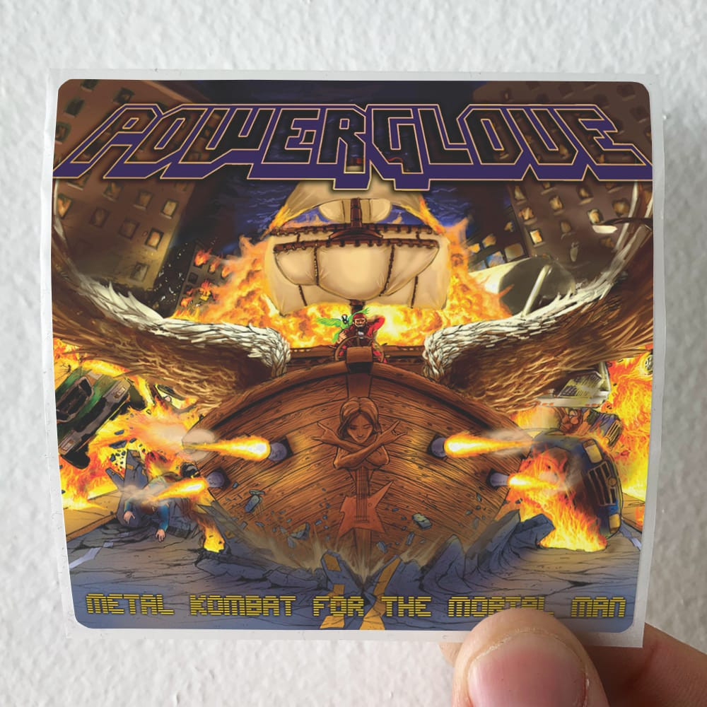 Powerglove Metal Kombat For The Mortal Man Album Cover Sticker