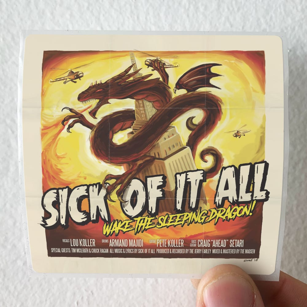 Sick of It All Wake The Sleeping Dragon Album Cover Sticker
