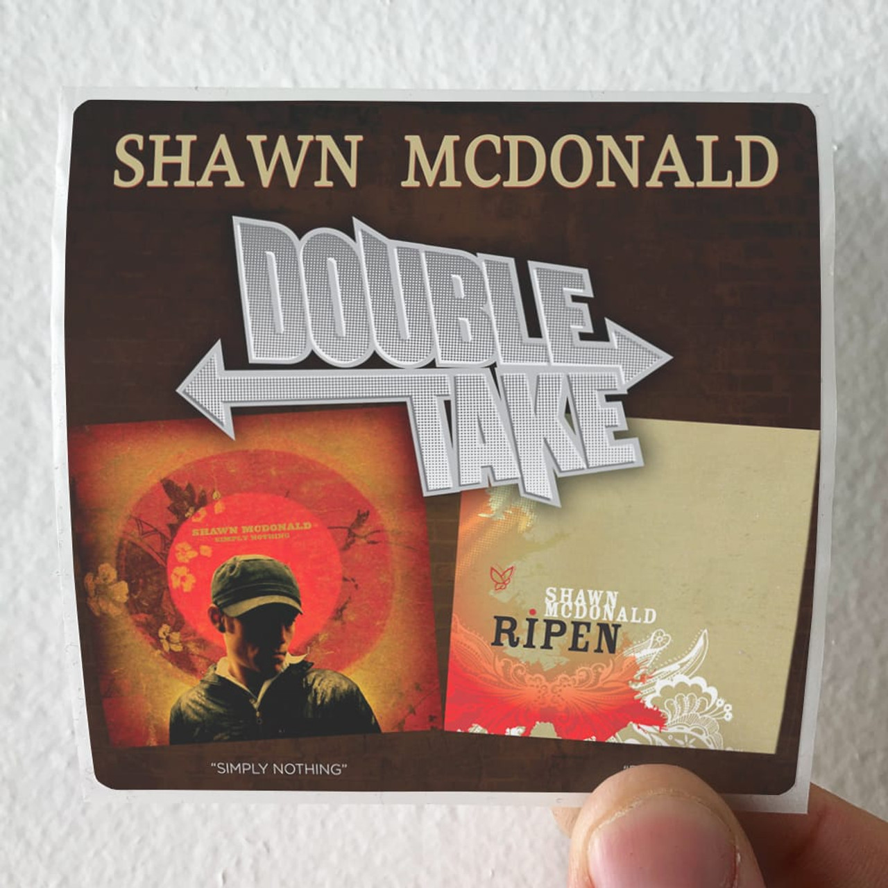 Shawn McDonald Double Take Shawn Mcdonald Album Cover Sticker Shawn McDonald Double Take Shawn Mcdonald Album Cover Sticker