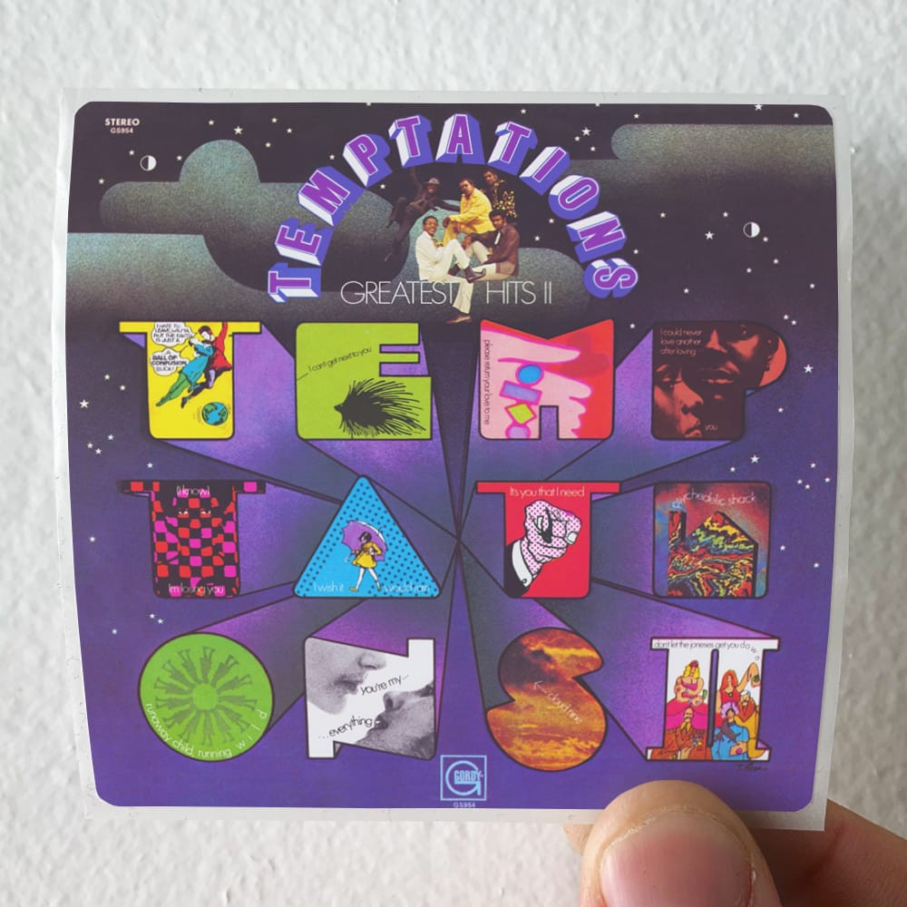 The Temptations Greatest Hits Volume 2 Album Cover Sticker
