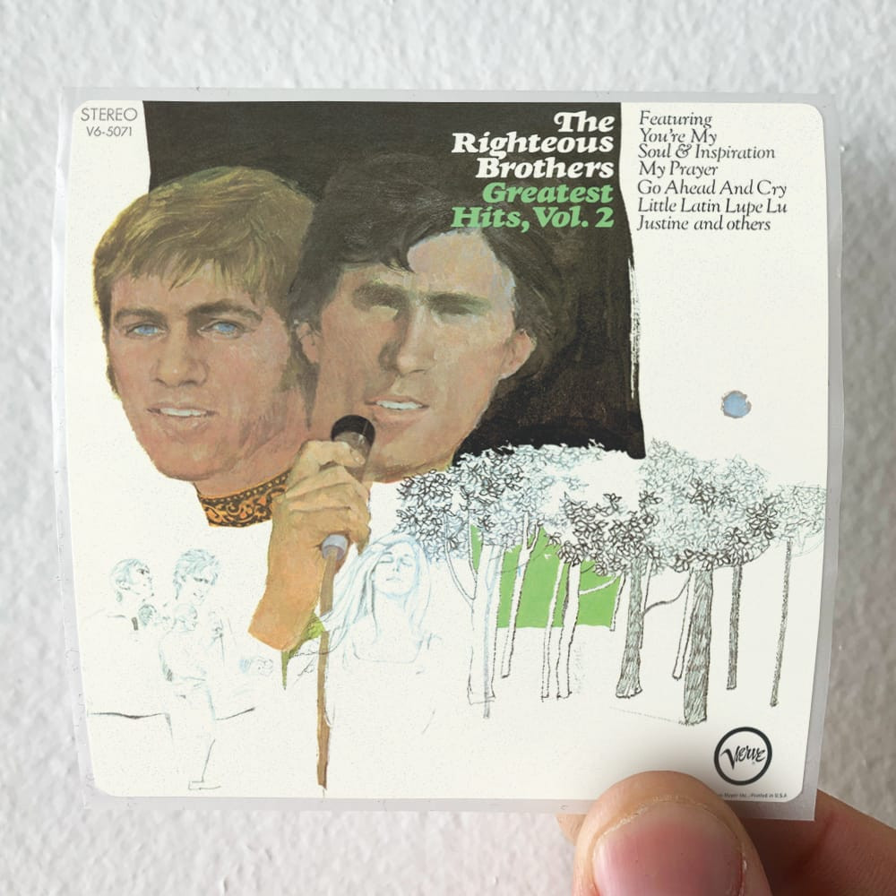 The Righteous Brothers Greatest Hits Vol 2 Album Cover Sticker