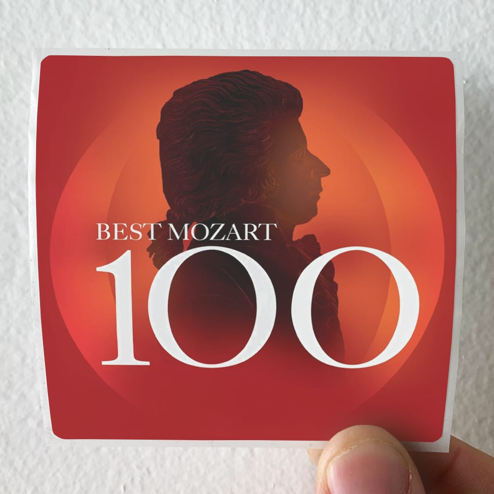 Wolfgang Amadeus Mozart Best Mozart 100 Album Cover Sticker