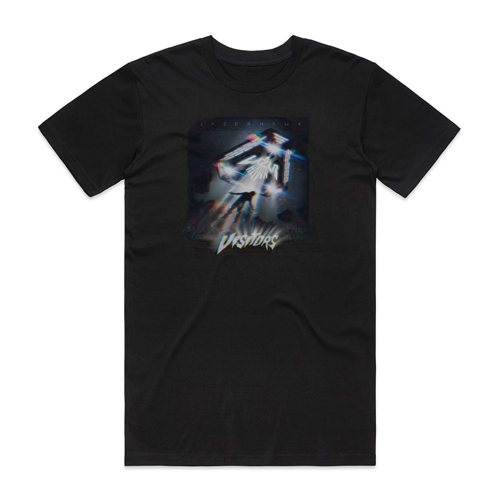 Lazerhawk Visitors Album Cover T-Shirt Black