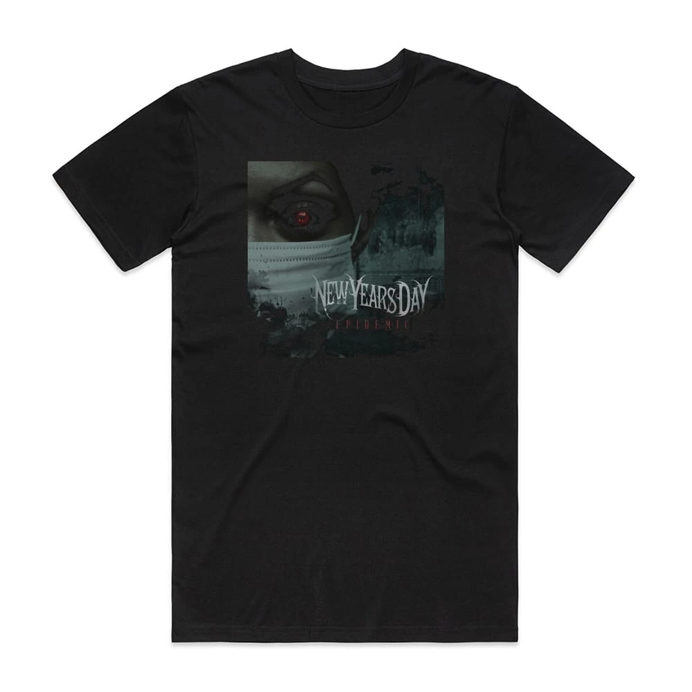 New Years Day Epidemic Album Cover T-Shirt Black