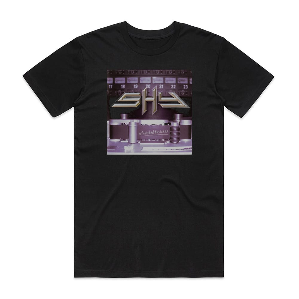 Shy Unfinished Business Album Cover T-Shirt Black