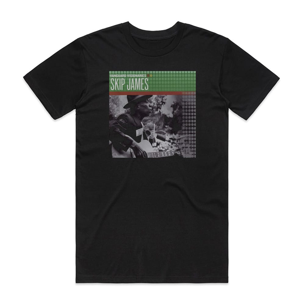 Skip James Vanguard Visionaries Album Cover T-Shirt Black