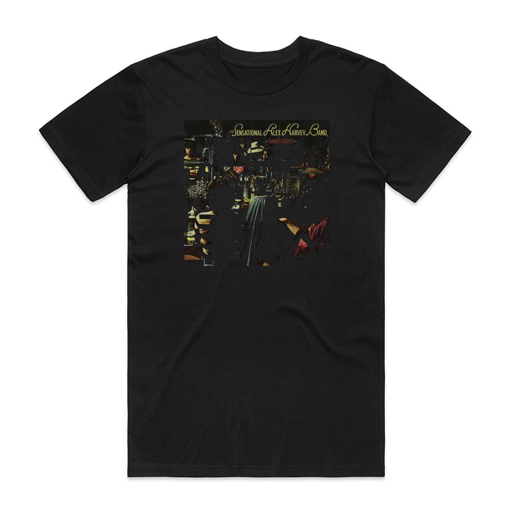The Sensational Alex Harvey Band Sahb Stories Album Cover T-Shirt Black
