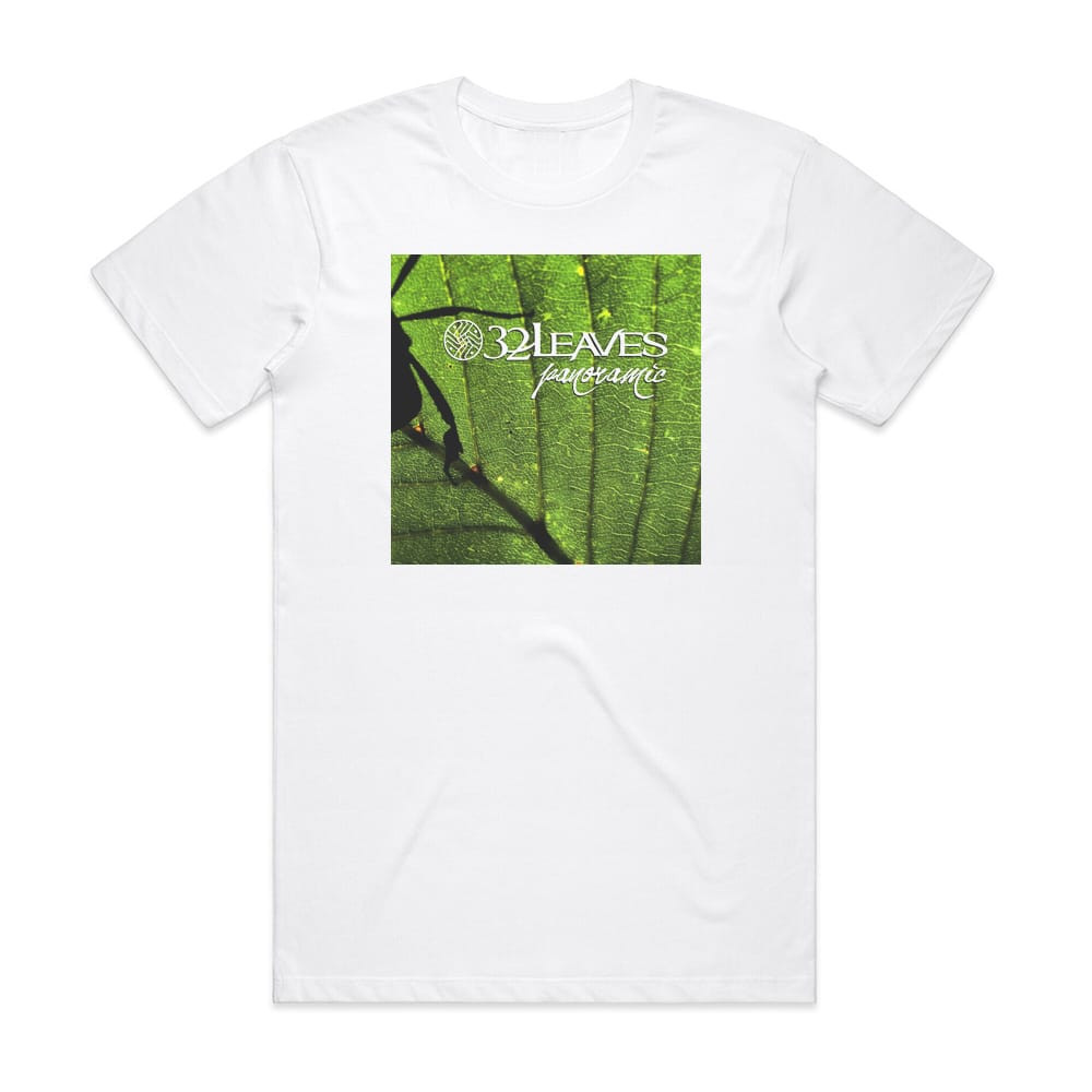 32 Leaves Panoramic Album Cover T-Shirt White