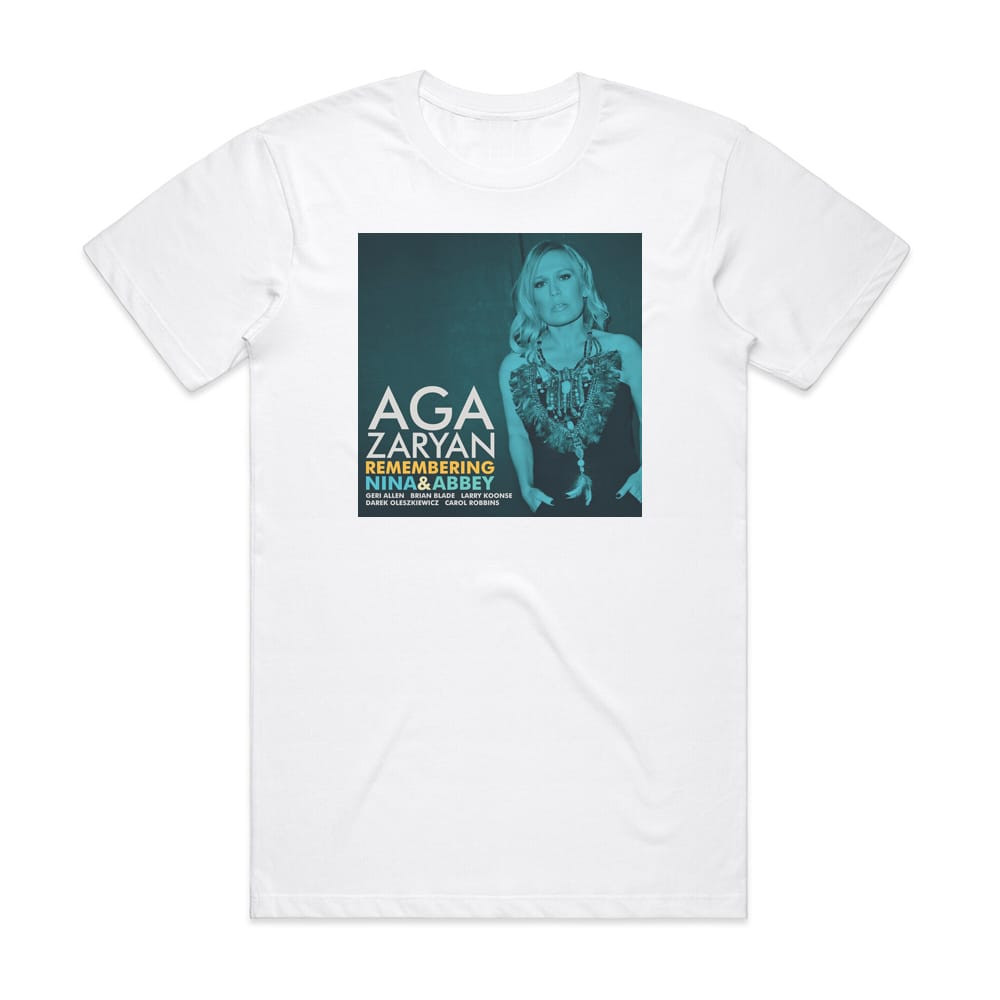 Aga Zaryan Remembering Nina Abbey Album Cover T-Shirt White