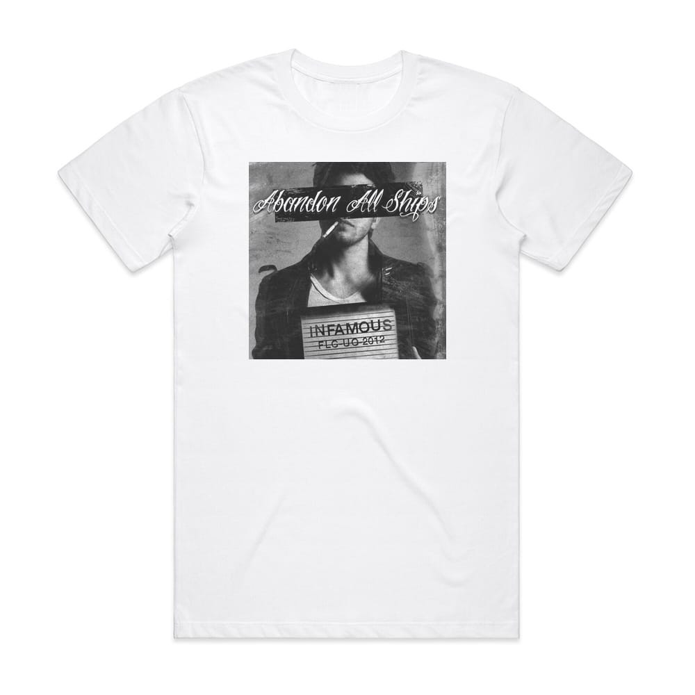 Abandon All Ships Infamous Album Cover T-Shirt White