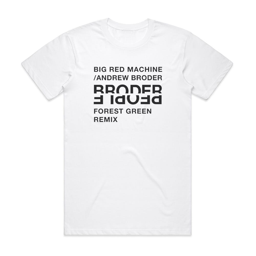 Big Red Machine Forest Green Album Cover T-Shirt White