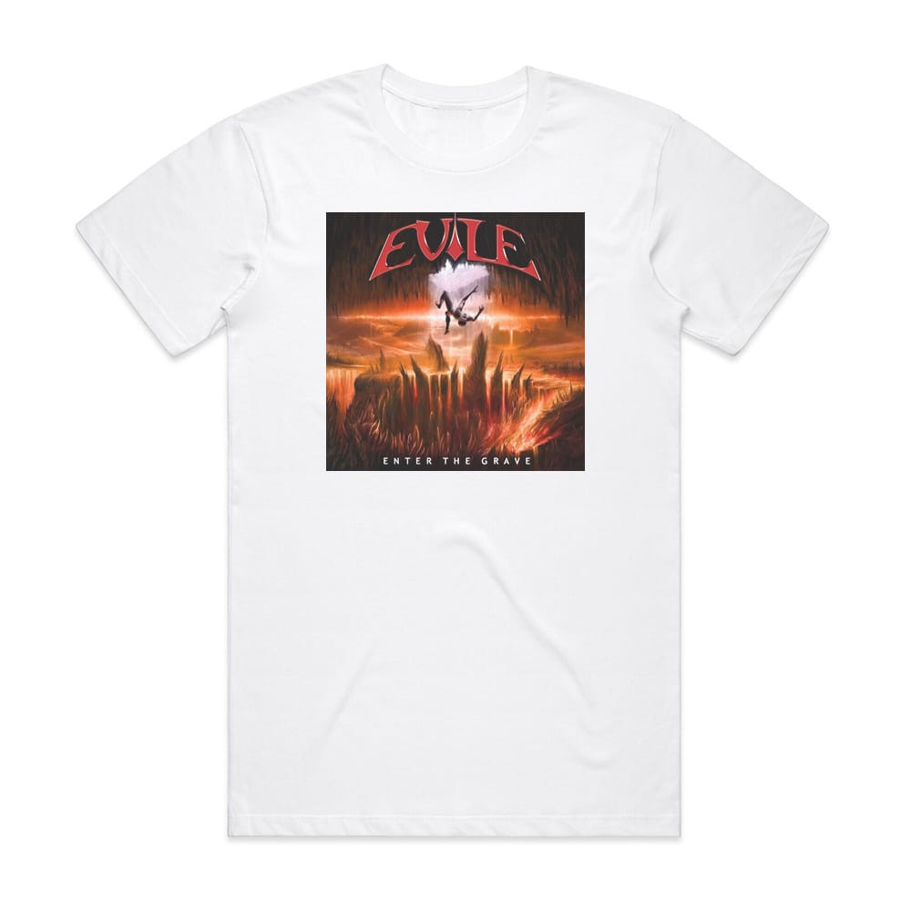 Evile Enter The Grave 1 Album Cover T-Shirt White