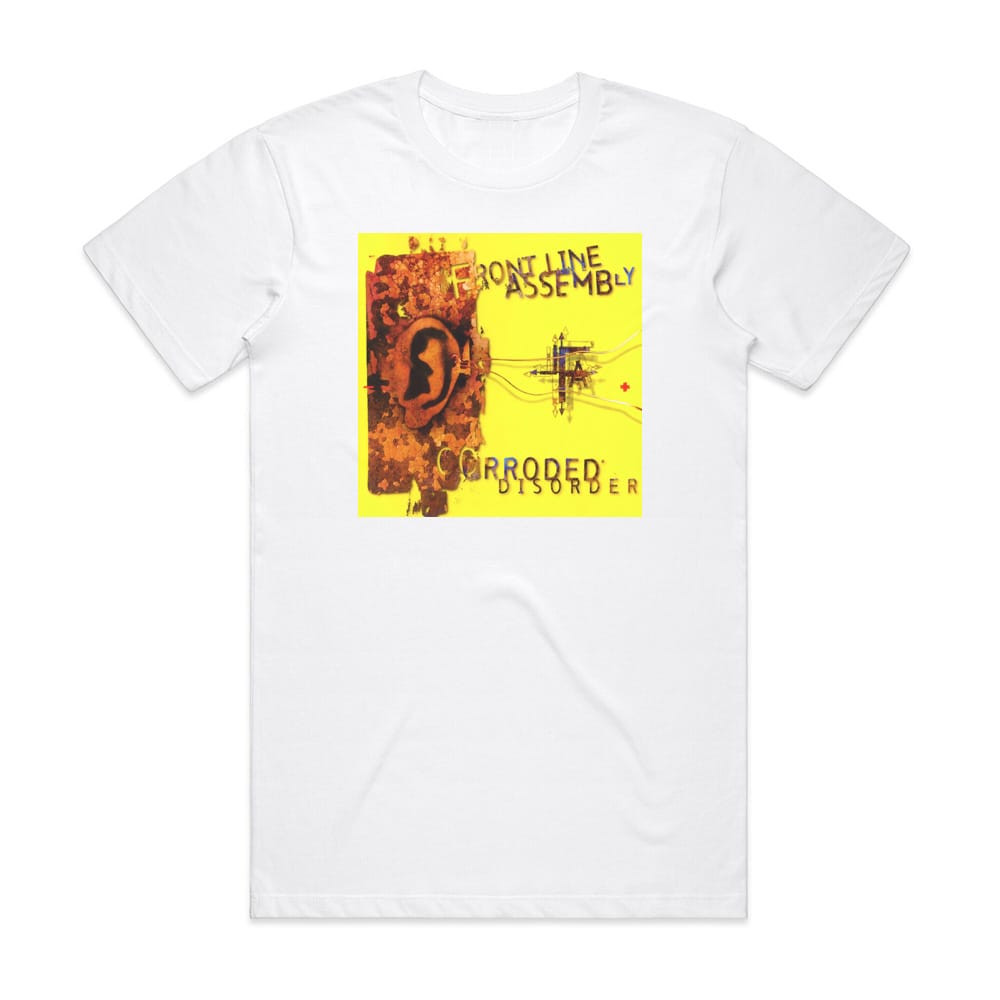 Front Line Assembly Corroded Disorder Album Cover T Shirt White