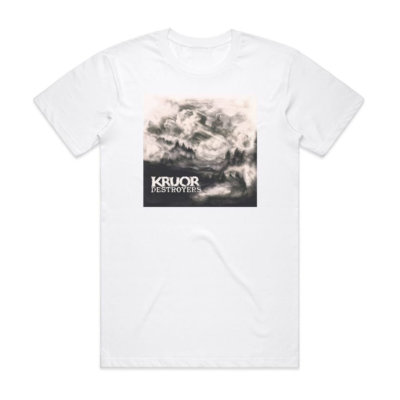 Kruor Destroyers Album Cover T-Shirt White