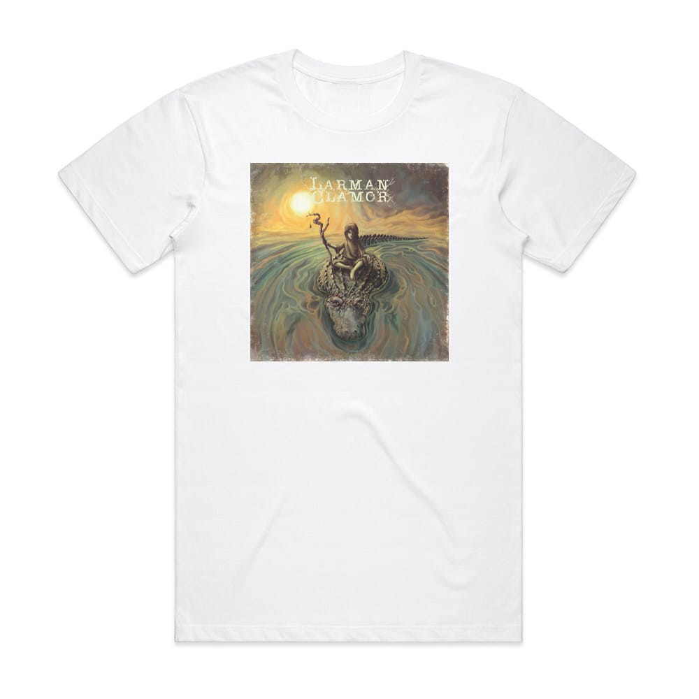 Larman Clamor Alligator Heart Album Cover T-Shirt White