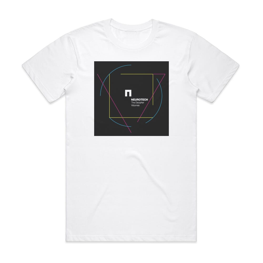Neurotech The Decipher Volumes Album Cover T-Shirt White